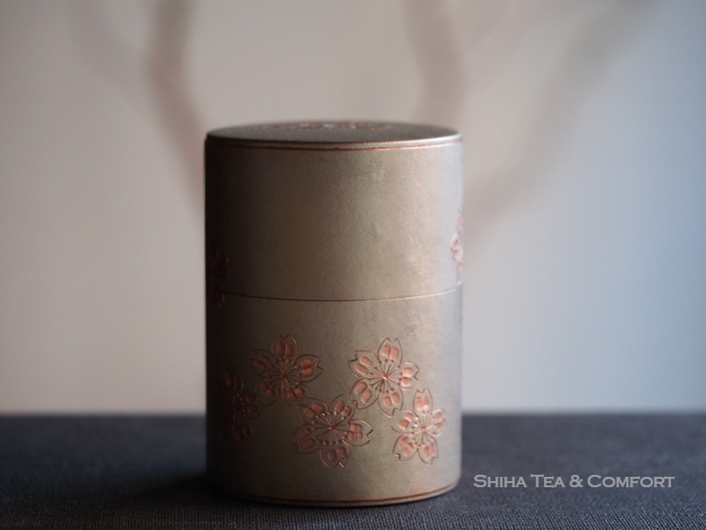 Gyokusendo Hand Made Copper Tea Canister Caddy with Sakura, Tsubame ...