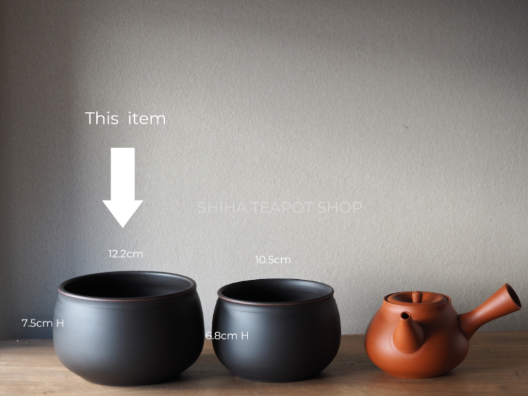 Reiko Black Silky texture Water Drain Bowl Tea-Pond 12.2cm 鯉江廣玲光建水 ...